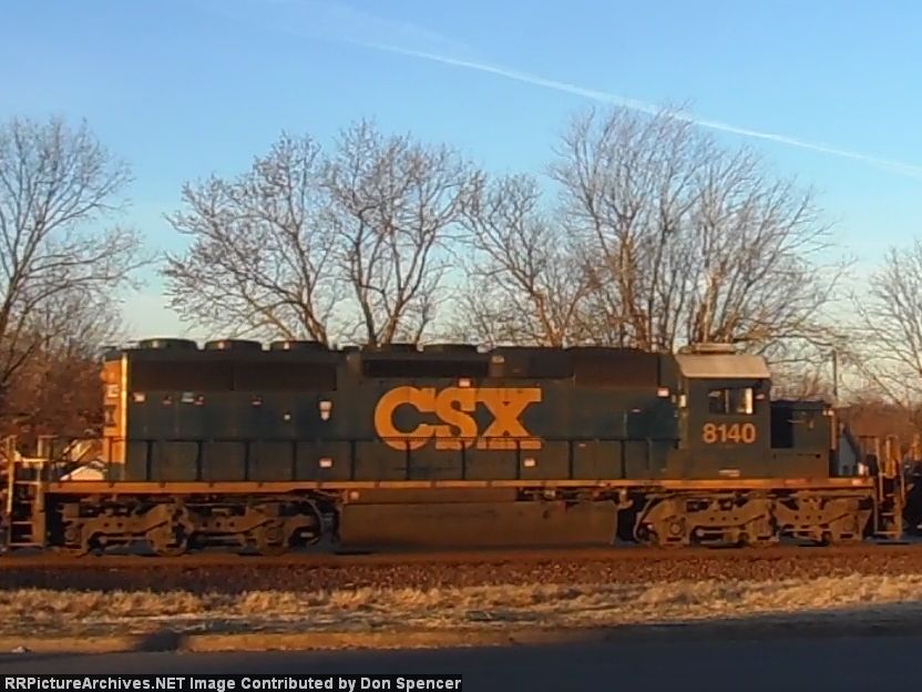 CSX 8140 on the Sedalia Sub 02-12-15 WB at MP 260